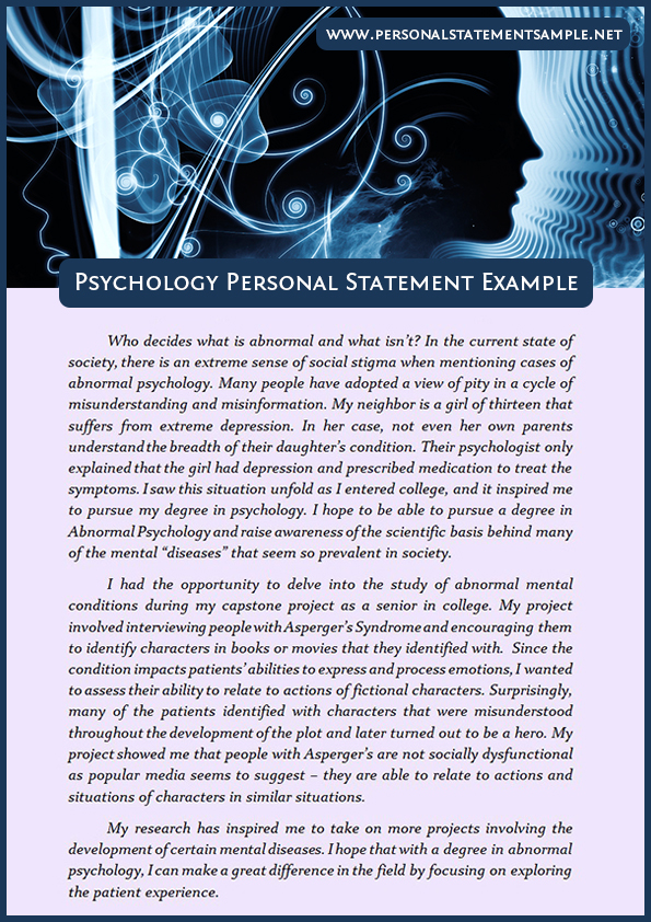 Stand Out With Psychology Personal Statement Examples