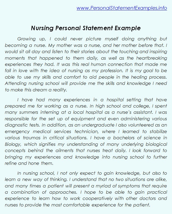 Craft Your Statement With Nursing Personal Statement Examples