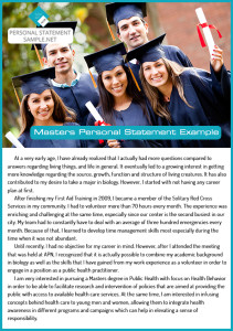 Master Degree Personal Statement